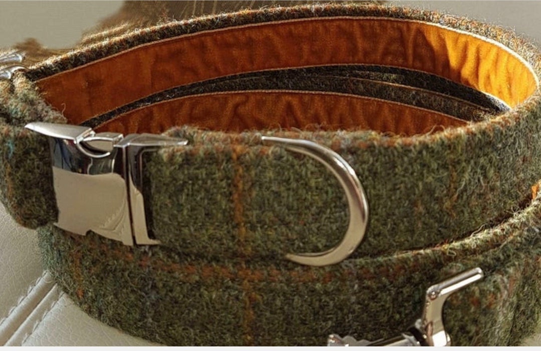 Harris Tweed Dog Collar - Etsy