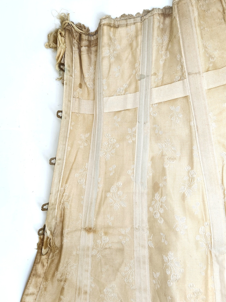 Antique French Edwardian Longline Corset With Whale Baleen and Steel ...