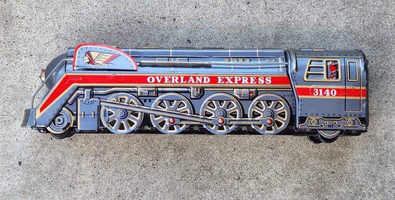 Vintage Tin Lithograph Toy Train: Overland Express 3140, Japan - Etsy