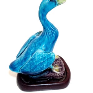 Antique Chinese Export Turquoise Blue Porcelain Figural Ducks - A Pair ...