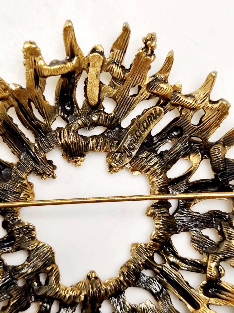 1960s Tortolani Brushed Gold Signed Brutalist Statement - Etsy