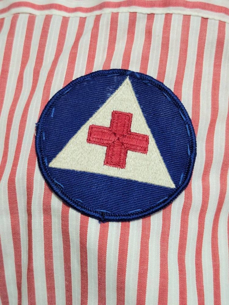 Vintage Candy Striper Pinafore Dress With Matching Nurse Cap and WW2 ...