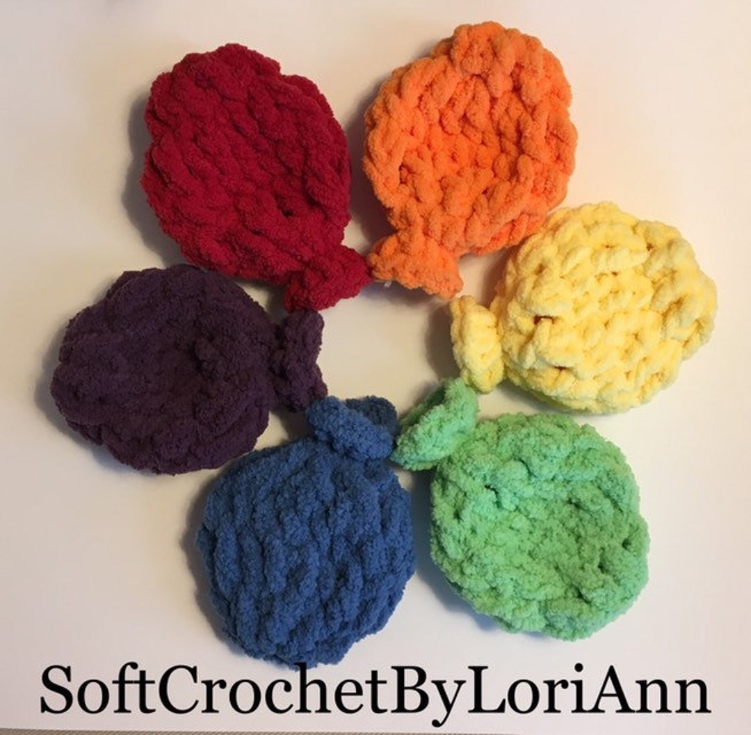 Crochet Water Balloons: Reusable Water Bombs, Rainbow Colors, Set of 6 ...
