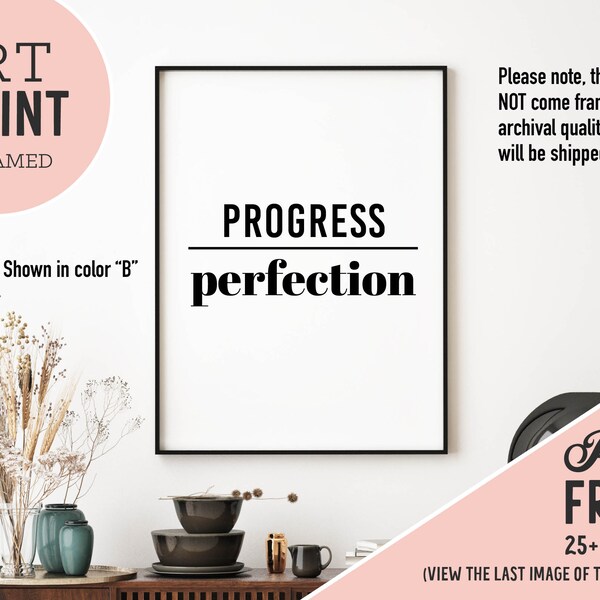 Progress Perfection - Etsy
