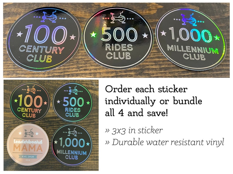 100 Rides Club Sticker Milestone Sticker for Bike Rider - Etsy