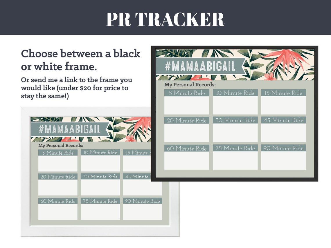 PR Tracker for home riders Reusable Workout Planner Dry | Etsy