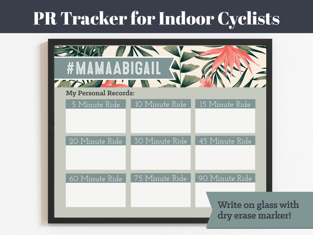 PR Tracker for Home Riders Reusable Workout Planner Dry Erase PR ...