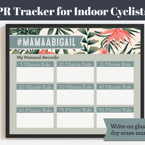 PR Tracker for Home Riders Reusable Workout Planner Dry | Etsy