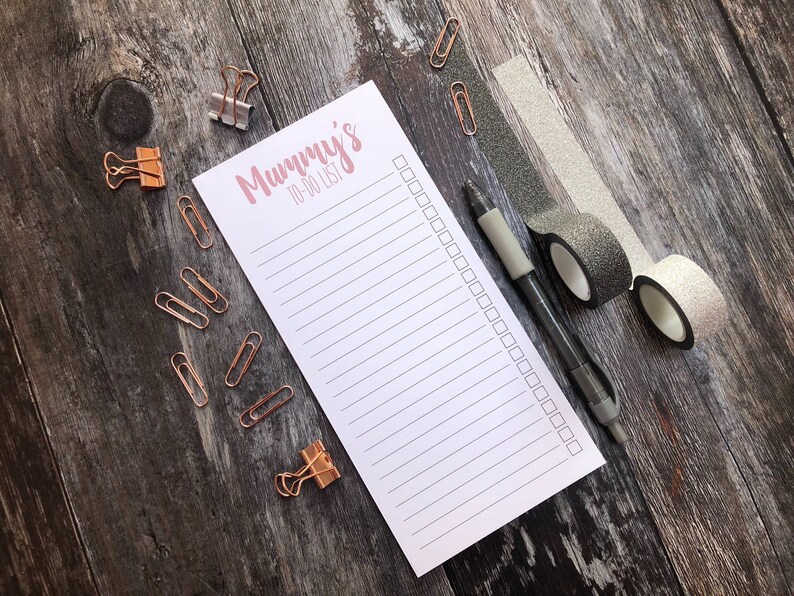 Personalised To-do List Handmade DL Notepad Tick Box to Do - Etsy
