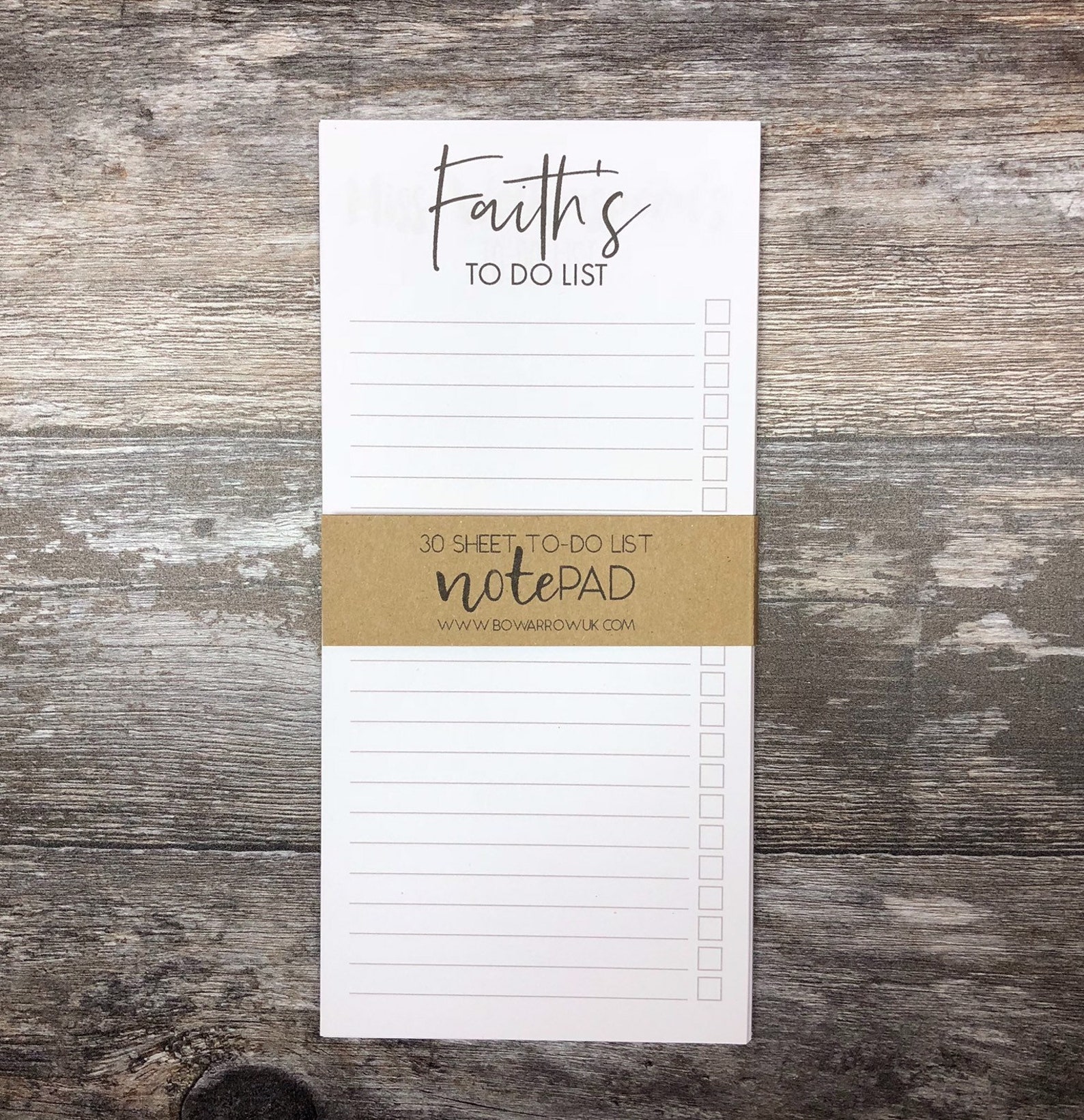Personalised To-do List Handmade DL Notepad Tick Box to Do | Etsy