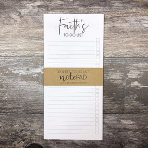 Personalised To-do List, Handmade DL Notepad, Tick Box to Do List ...