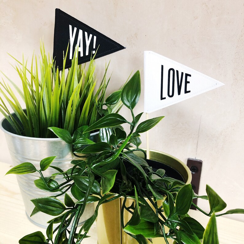 Monochrome Handmade Mini Waver Flags Home Decor Photo Prop | Etsy