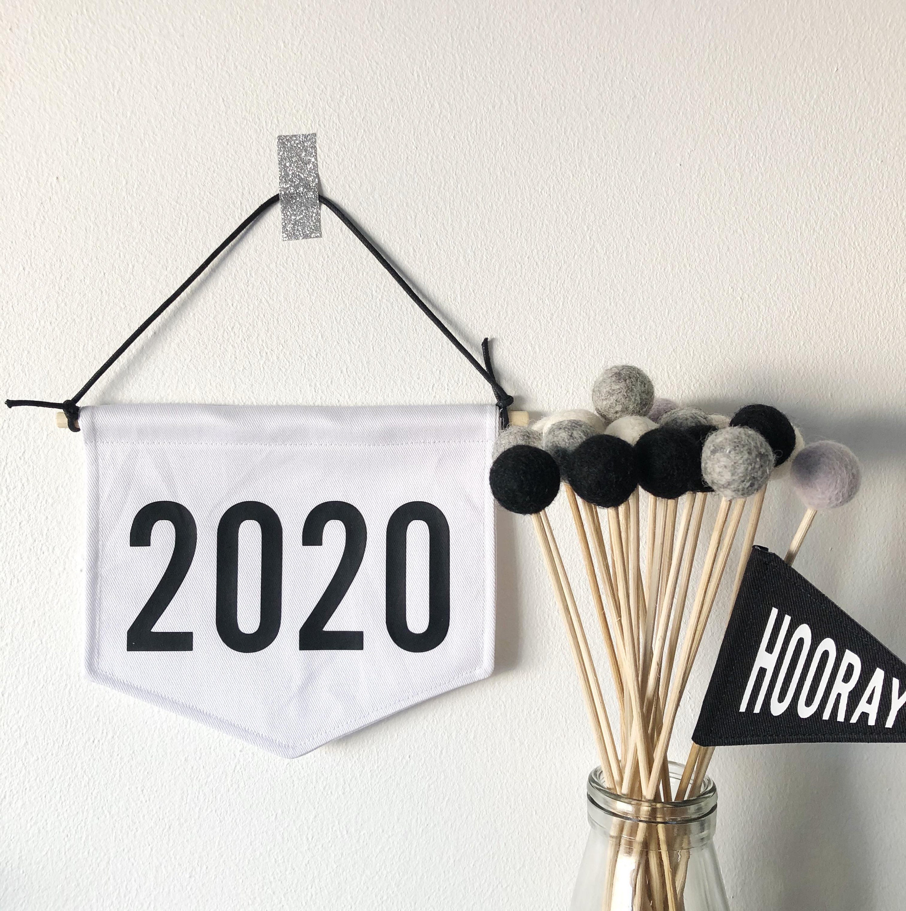 Personalised Handmade Fabric Date Banner, Monochrome Banner, Memory ...