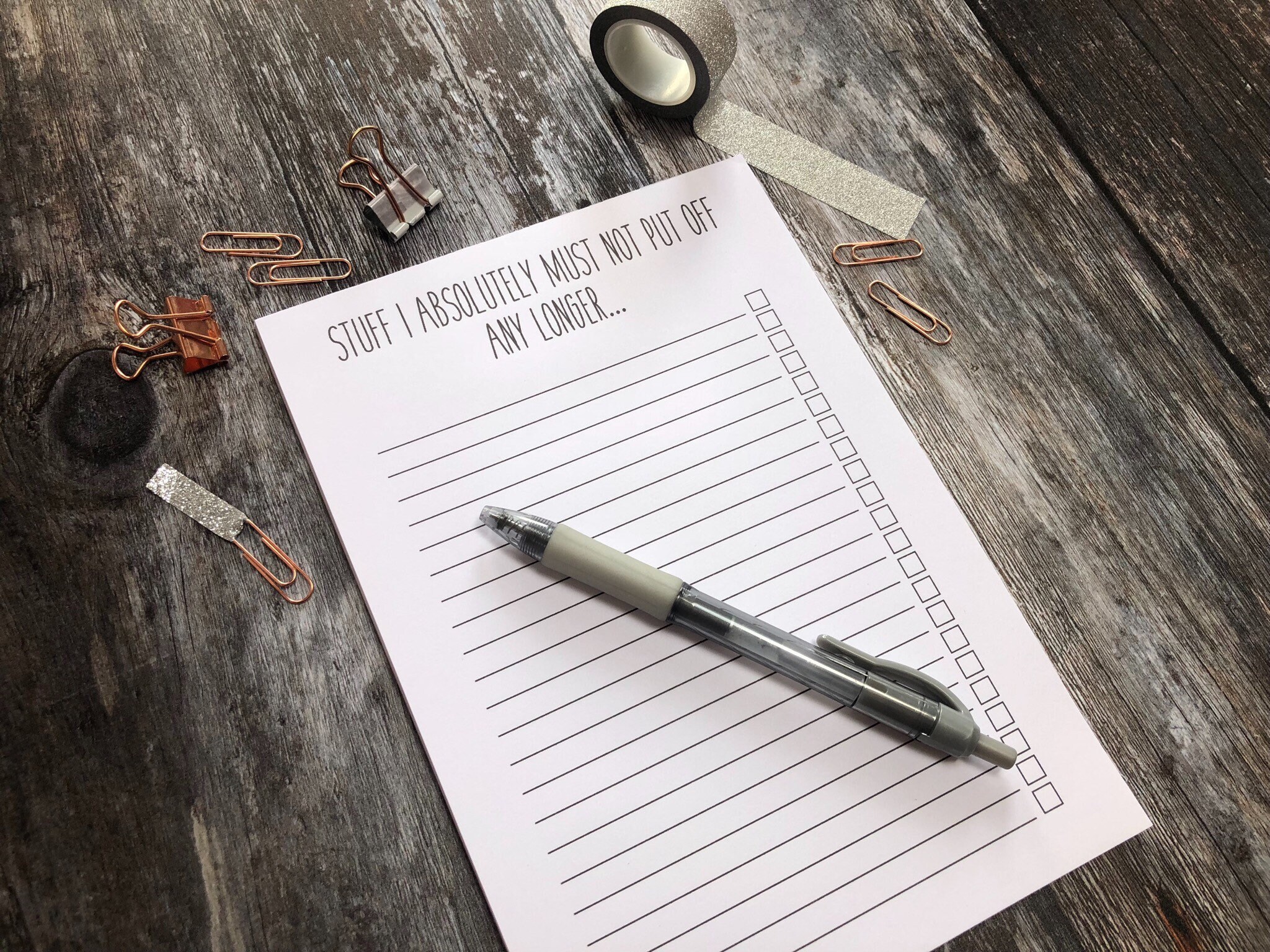 Handmade To-do List Notepad Monochrome A5 Pad Christmas | Etsy UK