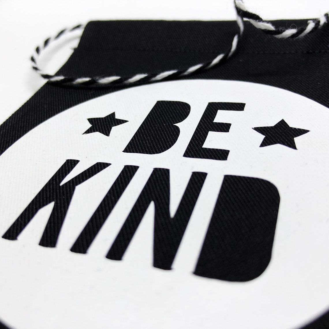 Be Kind Handmade Fabric Flag, Monochrome Hanging Wall Banner, Pennant ...