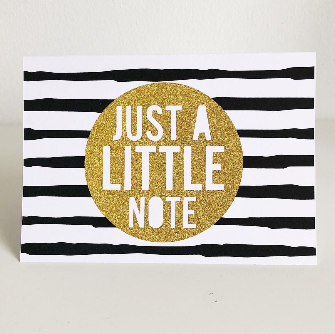Just a Little Note Card 6 Pack Monochrome and Gold A6 Cards - Etsy UK