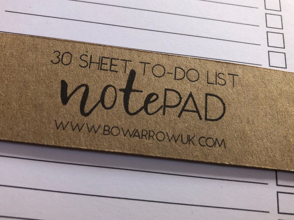 Personalised To-do List Handmade DL Notepad Tick Box to Do - Etsy