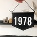 Personalised Handmade Fabric Date Banner Monochrome Banner - Etsy UK