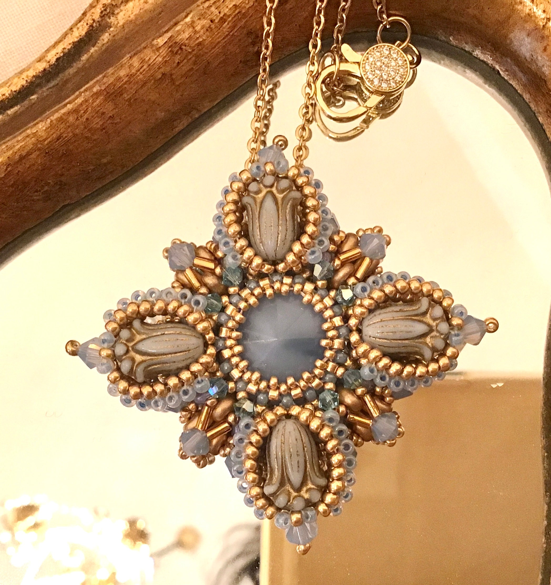 PDF Tutorial to Make the “lucy” Pendant, Pendant With Tulip Beads ...