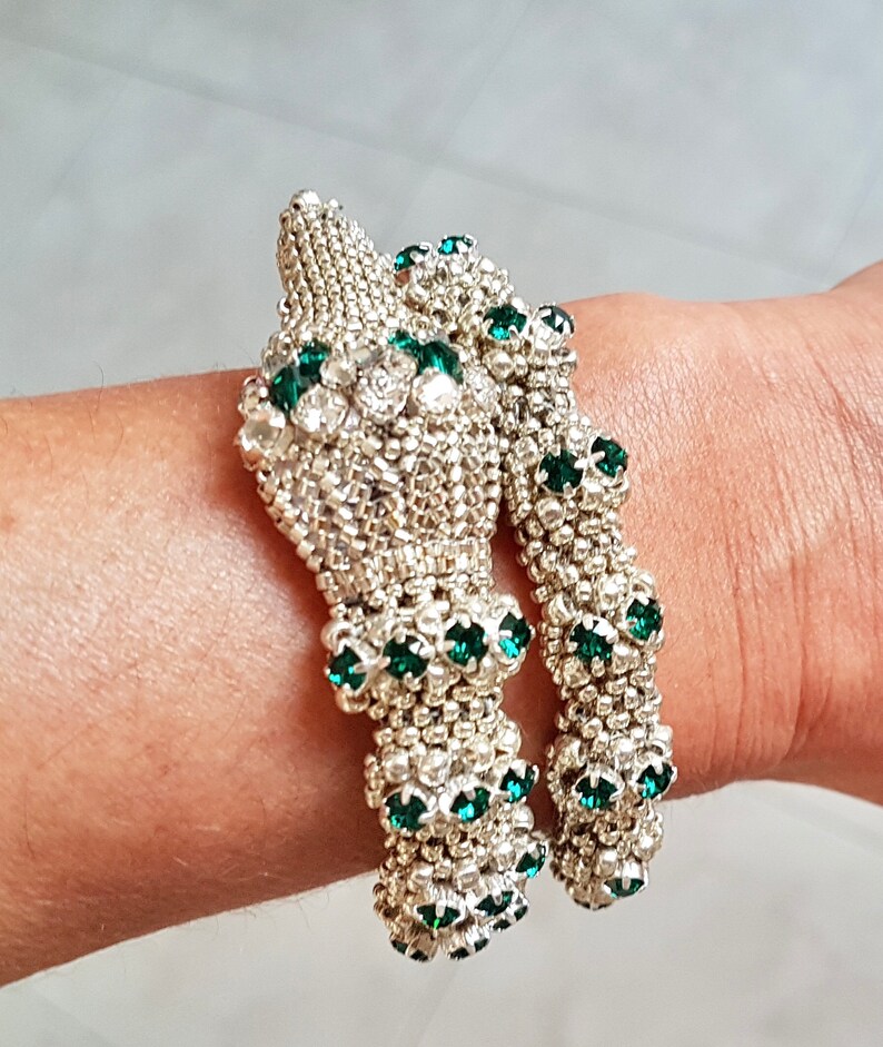 Jolly Snake Bracelet Pattern PDF, Pattern With Montèe Chatons, Beading ...