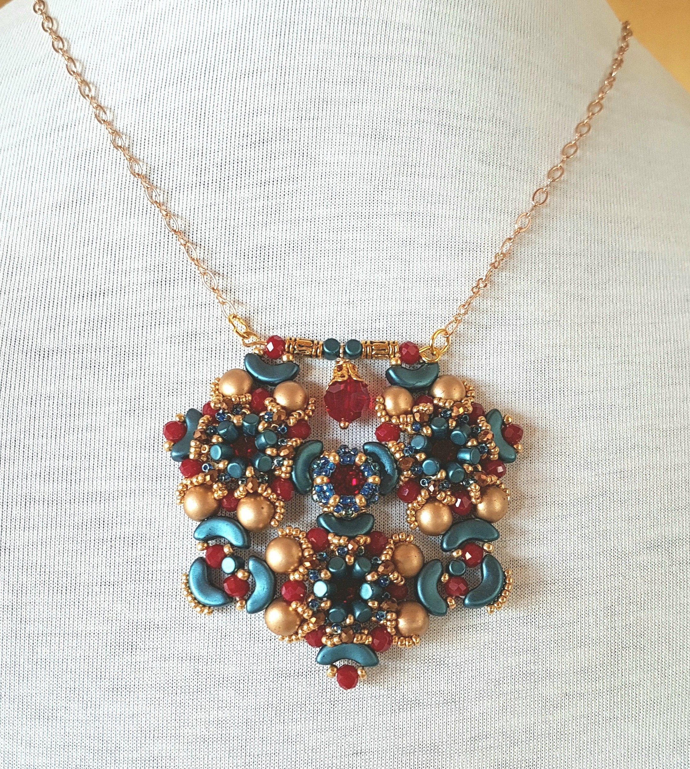 Hebe Pendent PDF Pattern, Pattern With Arcos Par Puca, Beading Pendent ...