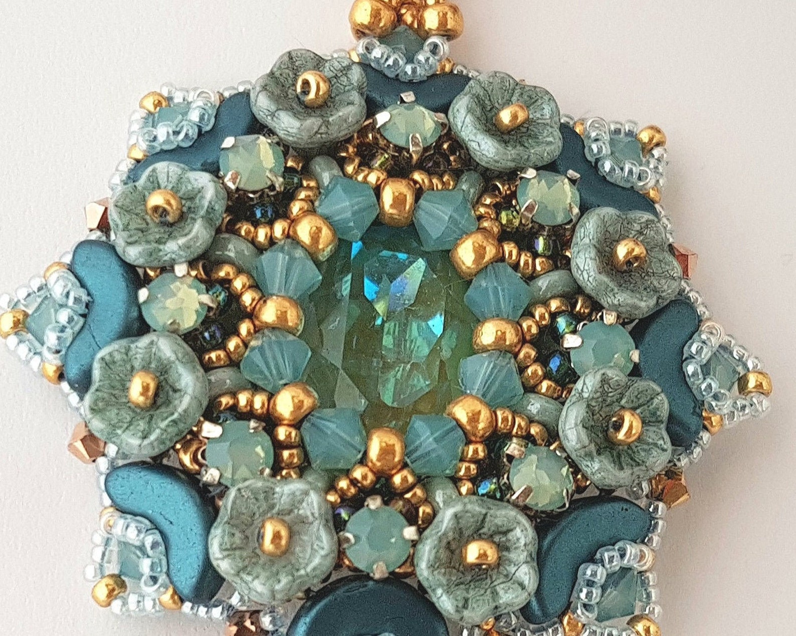 Eloise Pendent Pattern, Pattern With Arcos Bead, Handmade Pendent ...