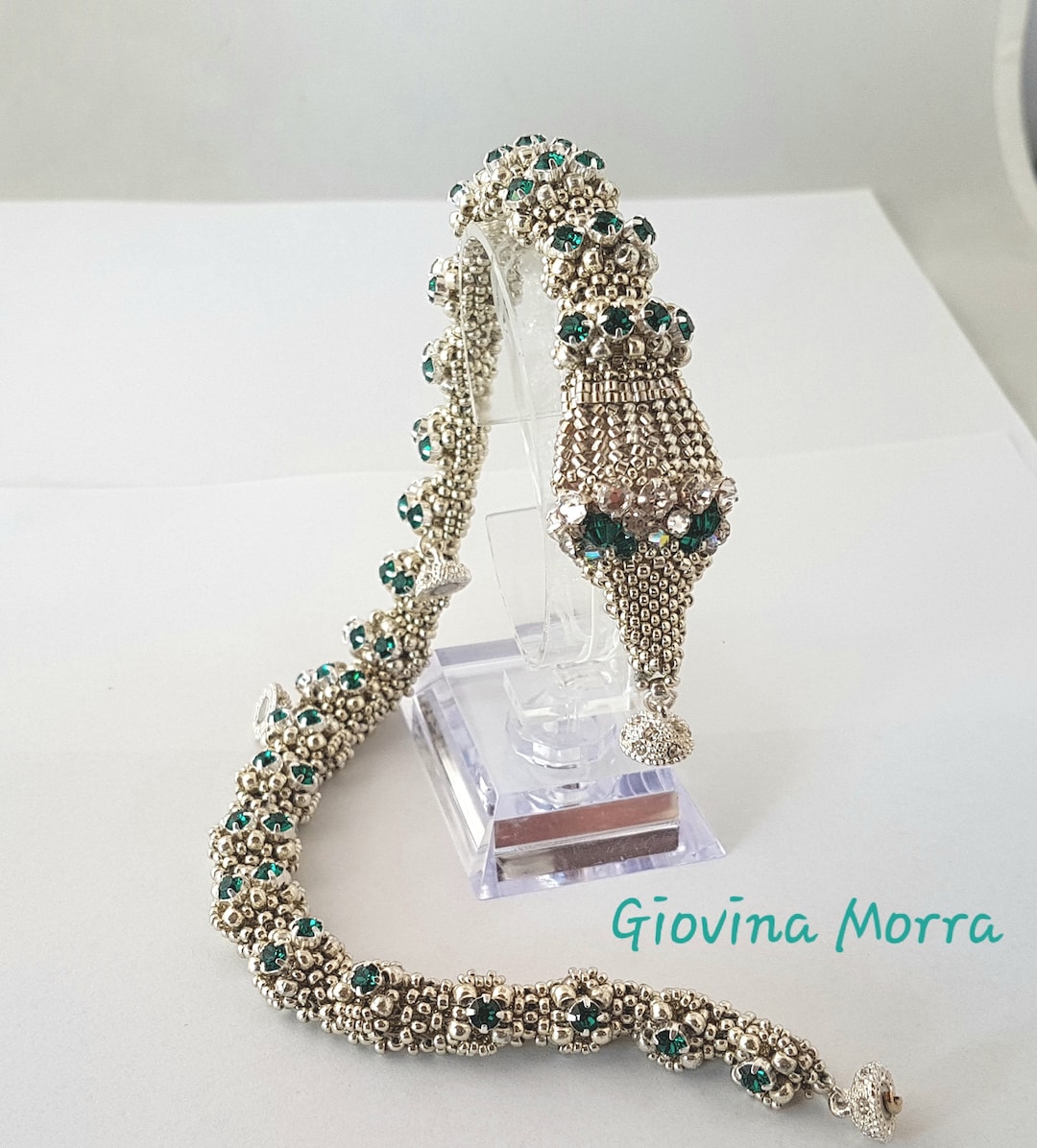 Jolly Snake Bracelet Pattern PDF, Pattern With Montèe Chatons, Beading ...