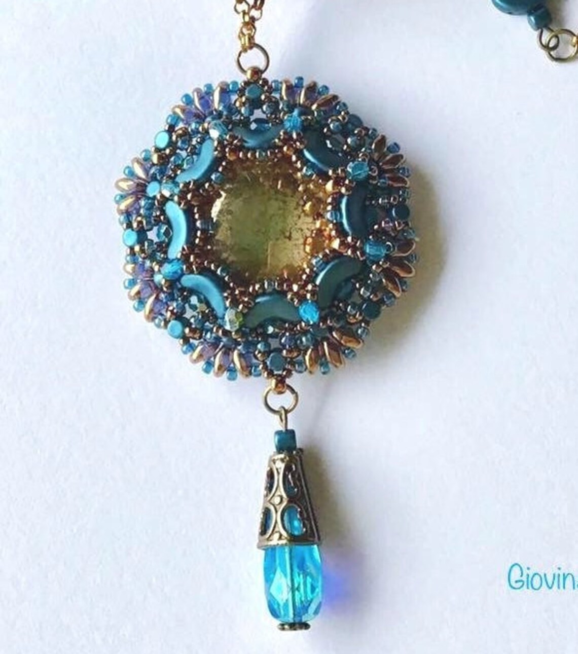 Pattern silla Pendent, Pattern With Arcos, Beading Pendent, Ladygioshop ...