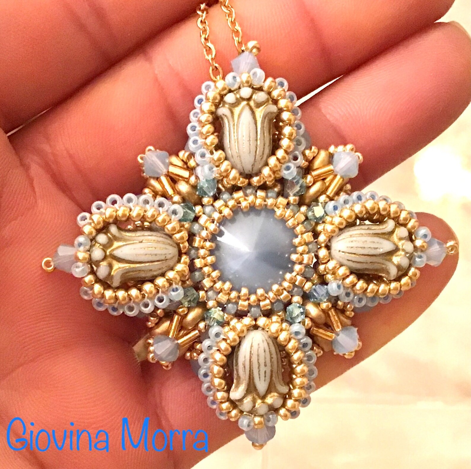PDF Tutorial to Make the “lucy” Pendant, Pendant With Tulip Beads ...