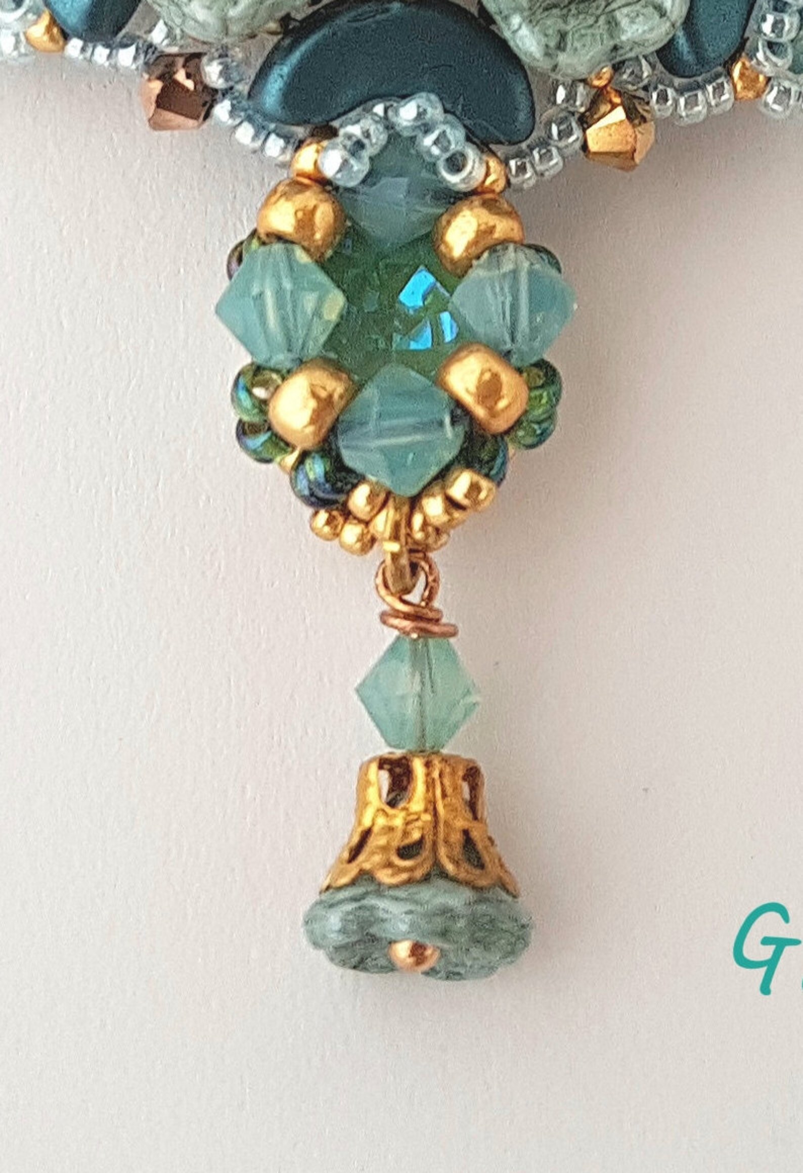 Eloise Pendent Pattern, Pattern With Arcos Bead, Handmade Pendent ...