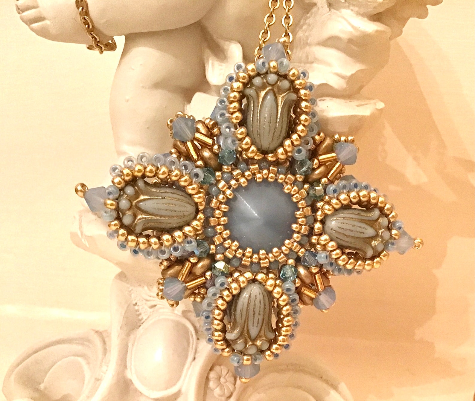 PDF Tutorial to Make the “lucy” Pendant, Pendant With Tulip Beads ...