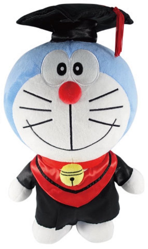 Removable Cap & Gown 14~18 Doraemon Graduation Plush Grad Gift Fluffy ...