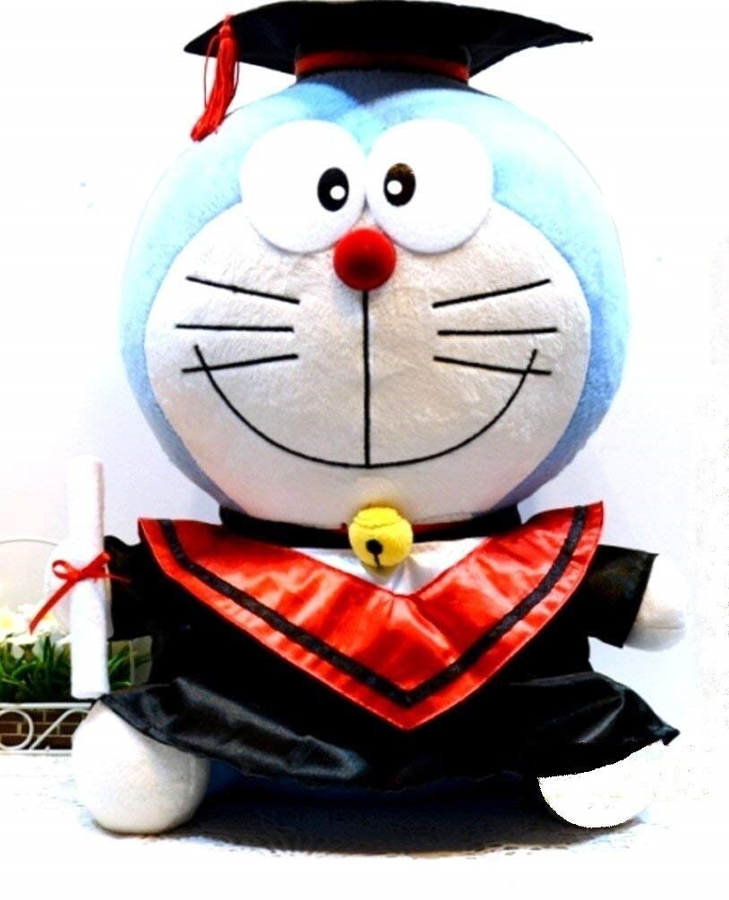 1418 Doraemon Graduation Plush Grad Gift Fluffy - Etsy UK