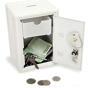 Kids Adult Metal Safe Bank Coin Money Case Valuables Storage Box With ...