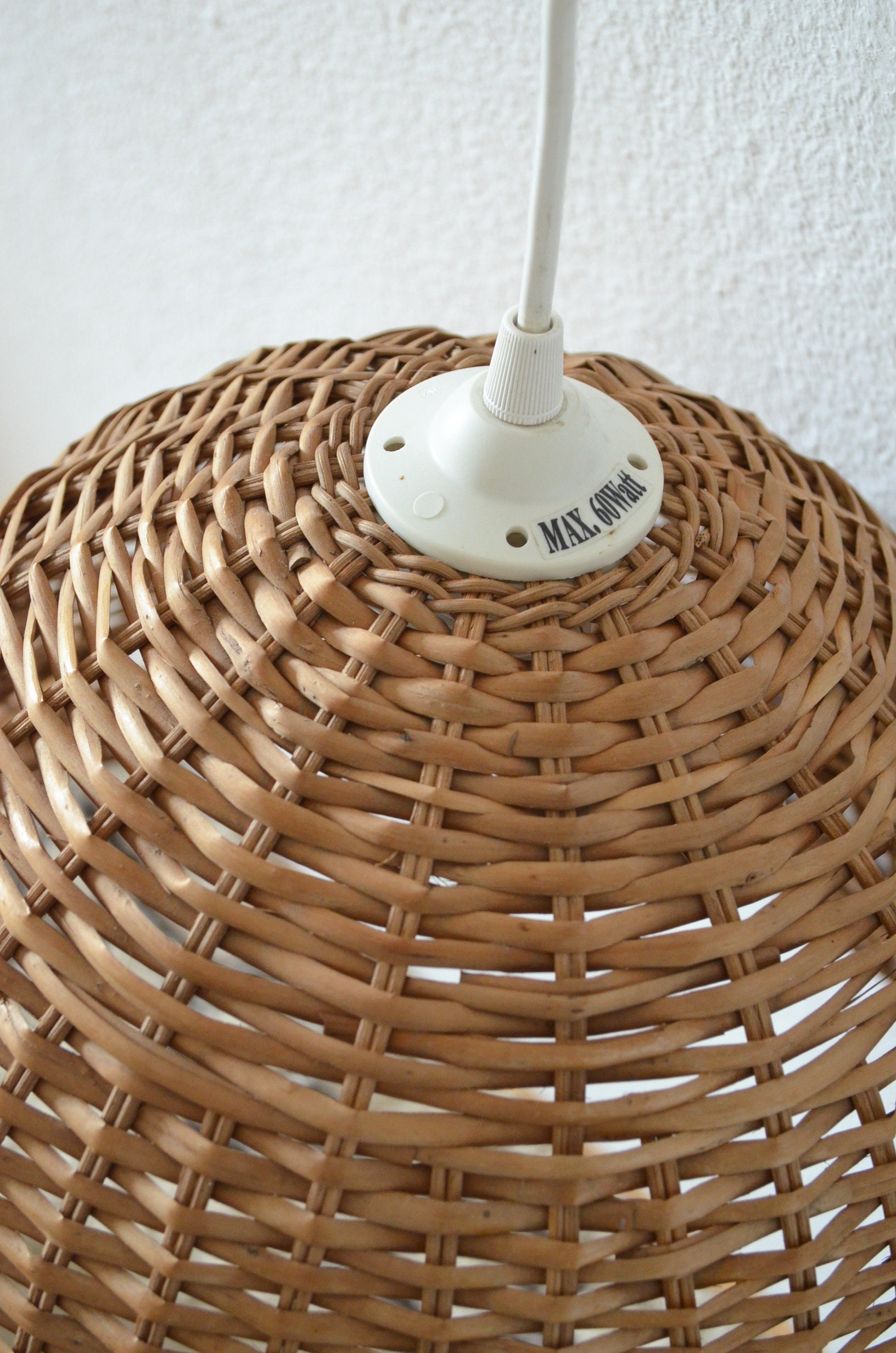 Rattan hanging lamp round vintage lampshade wrap hanging lamp round boho