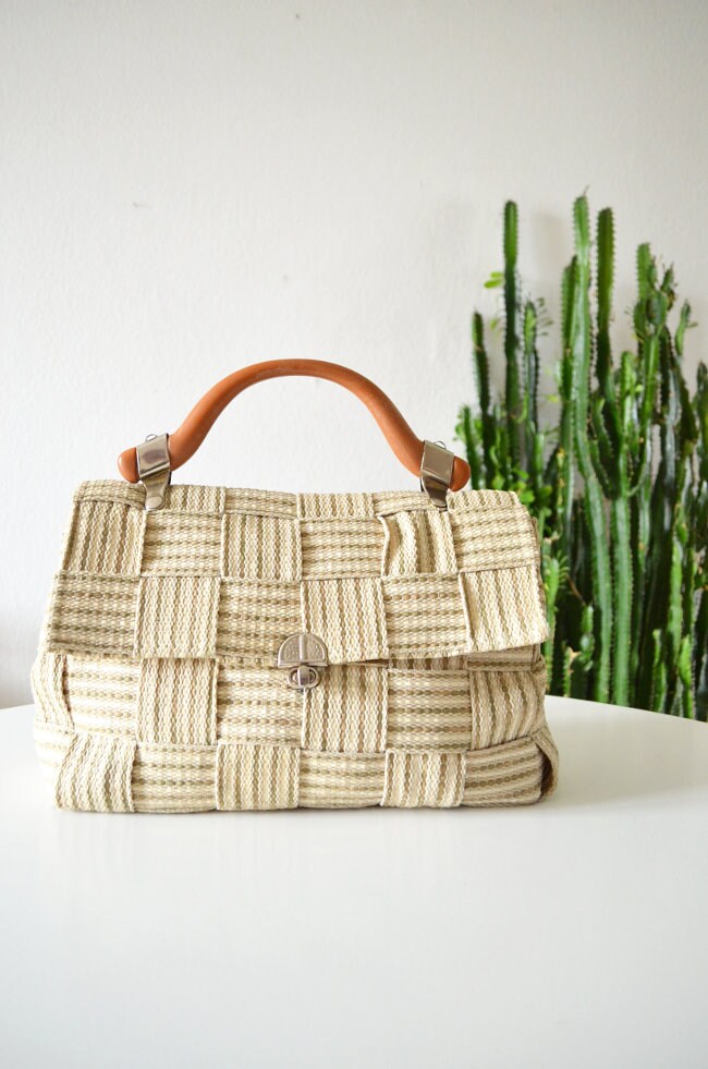 50s Vintage handbag Tote bag mid century