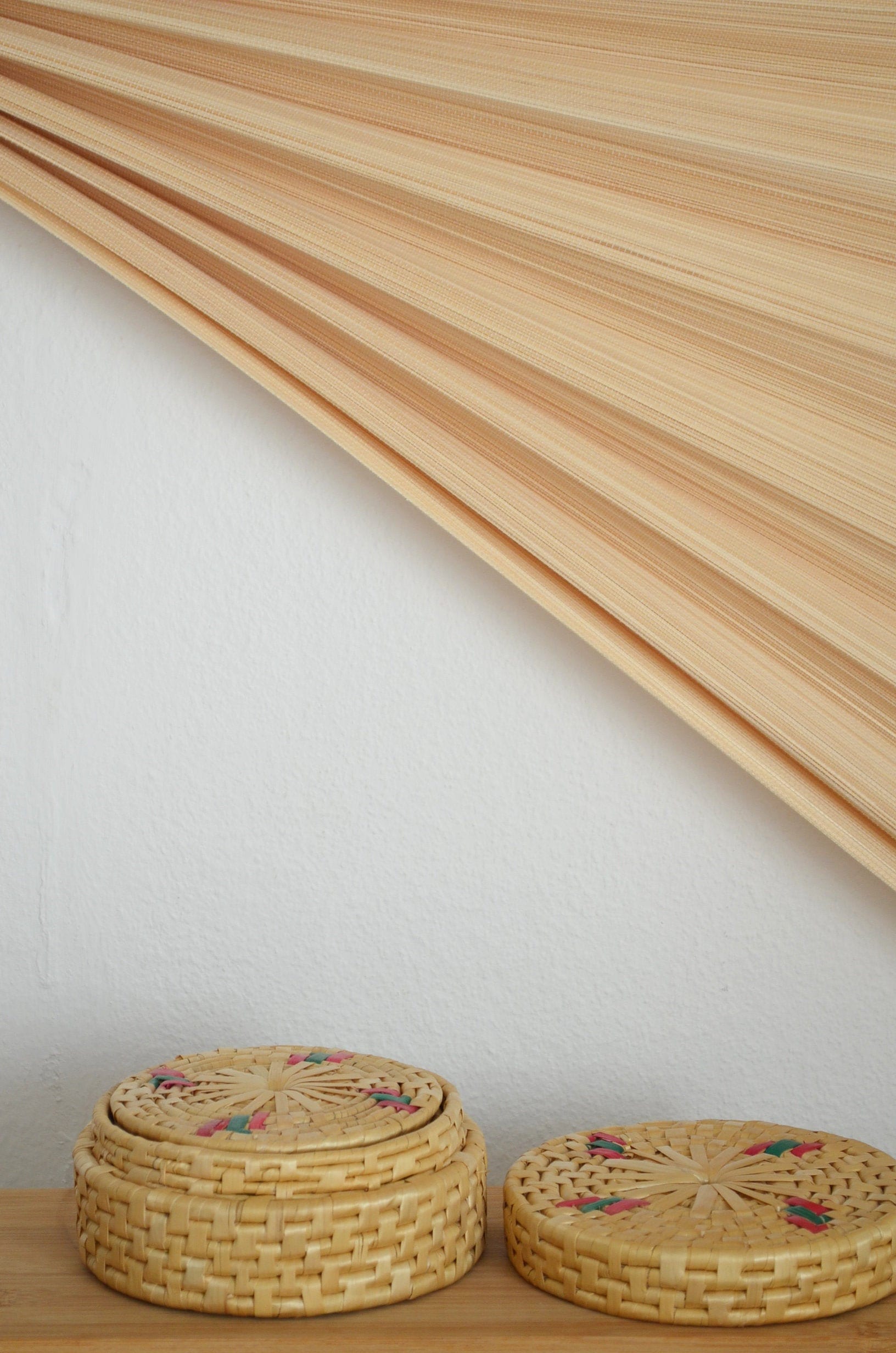 Set of 6 rattan coasters with basket casket wicker basket coaster boho