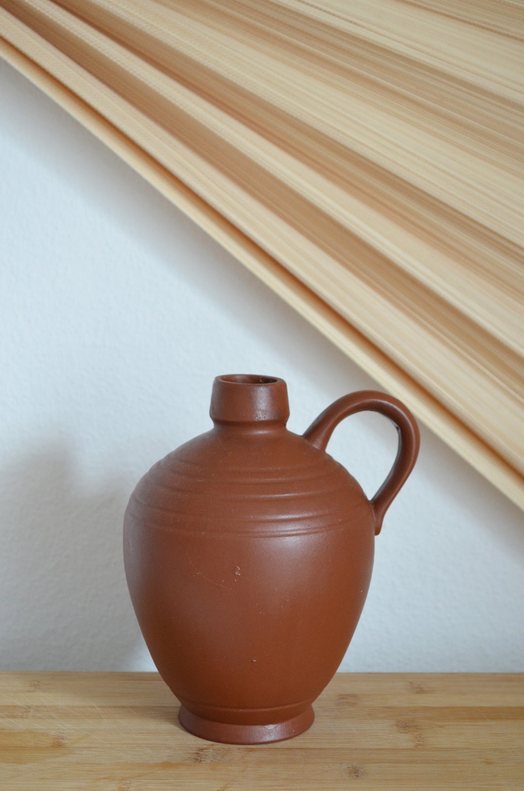 Vintage Jug Ceramic Vase Jug 1960s Rust Brown Terracotta Home - Etsy
