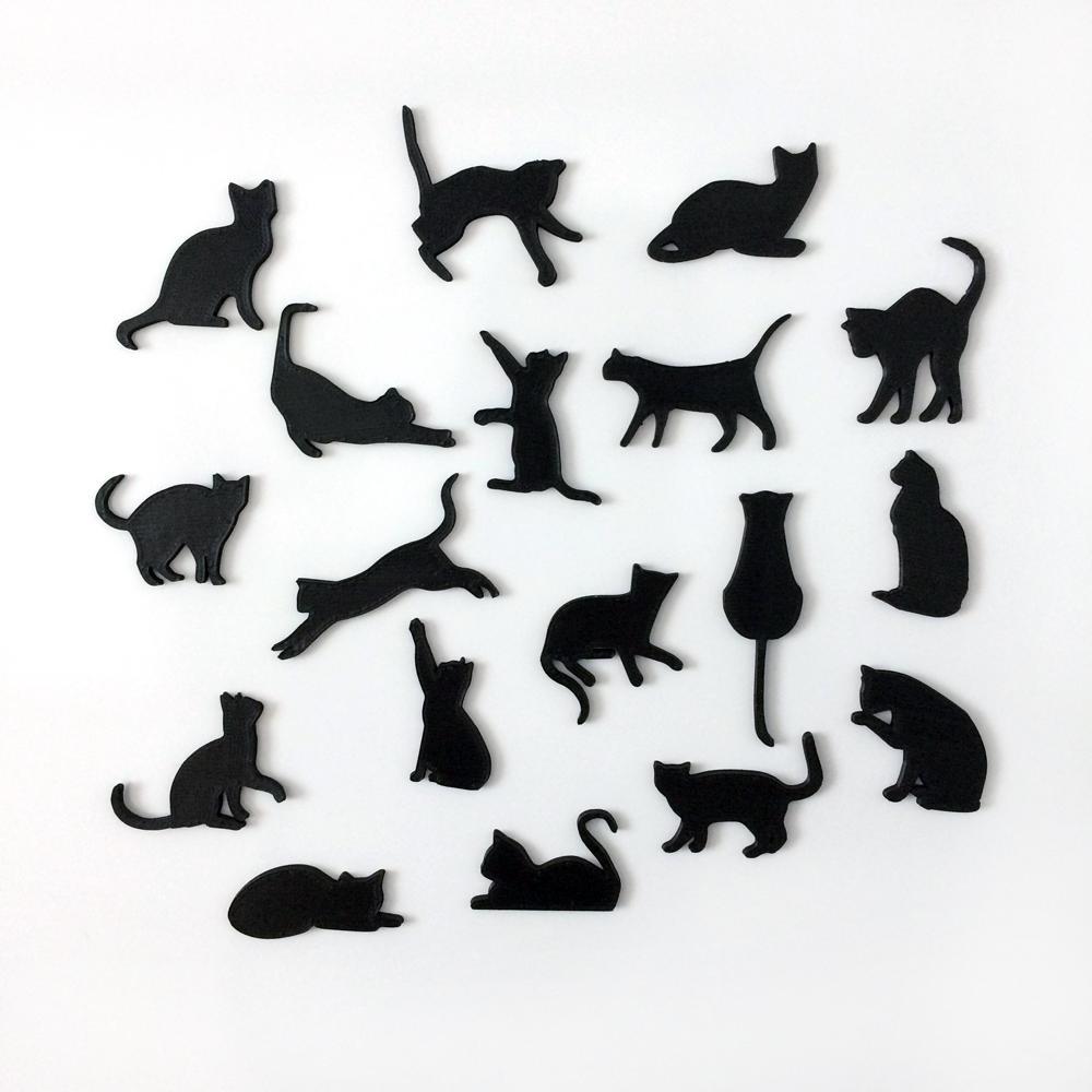 18 Pcs 3D Printed Magnetic Cats - Etsy