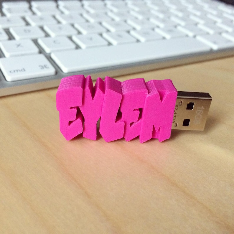 Personalized USB Flash Drive With Custom Name - 3D Printed - Etsy