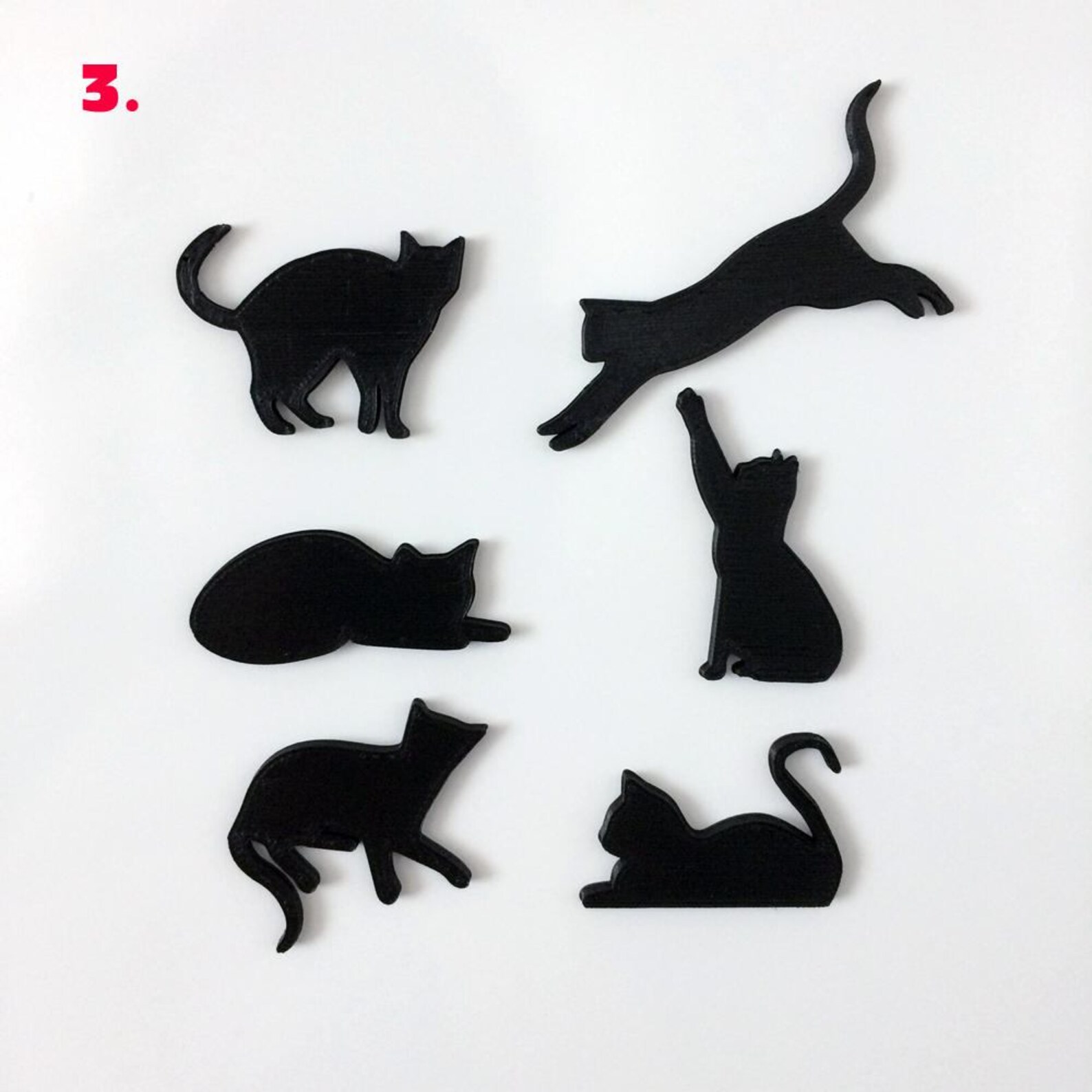 18 Pcs 3D Printed Magnetic Cats - Etsy