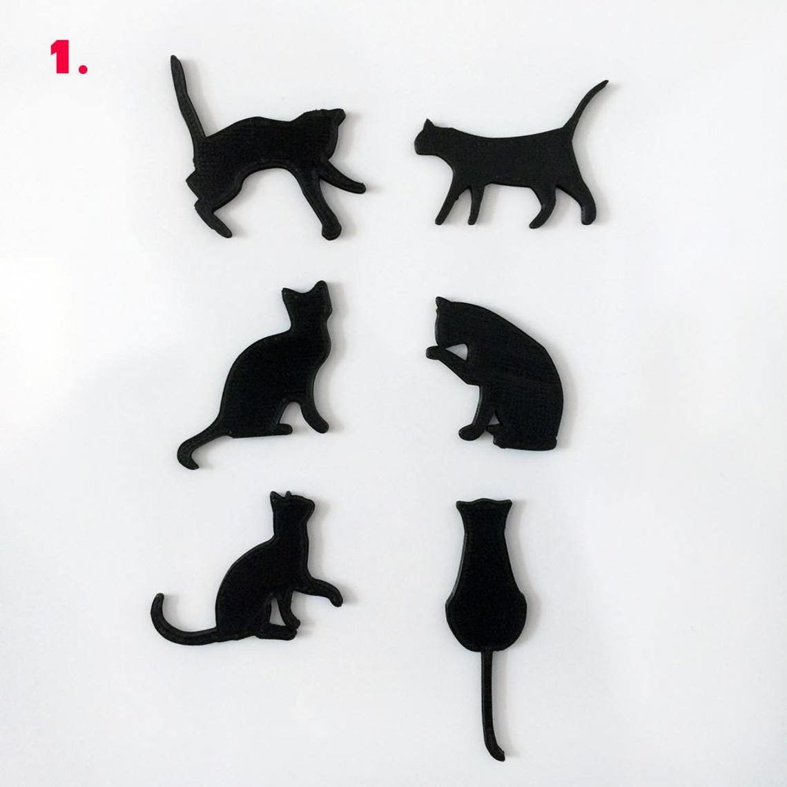 18 Pcs 3D Printed Magnetic Cats - Etsy