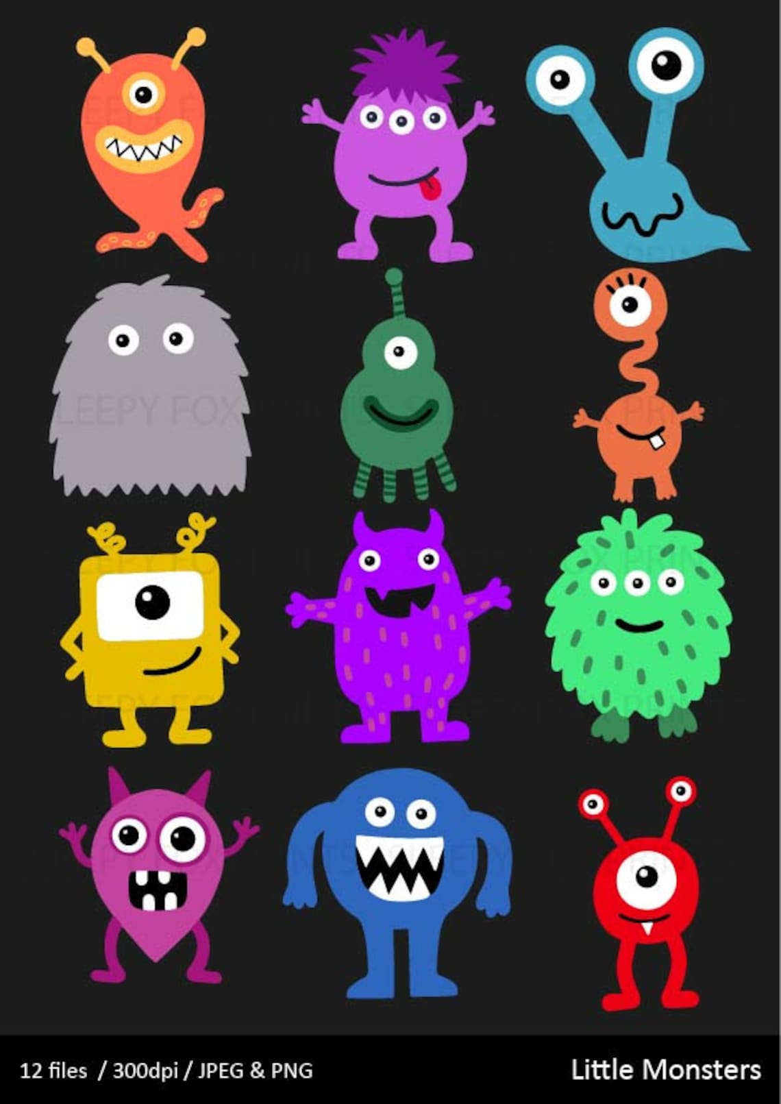 Monsters Clipart, Monster Clip Art, Boys, Spooky, Monster, Scary, Cute ...