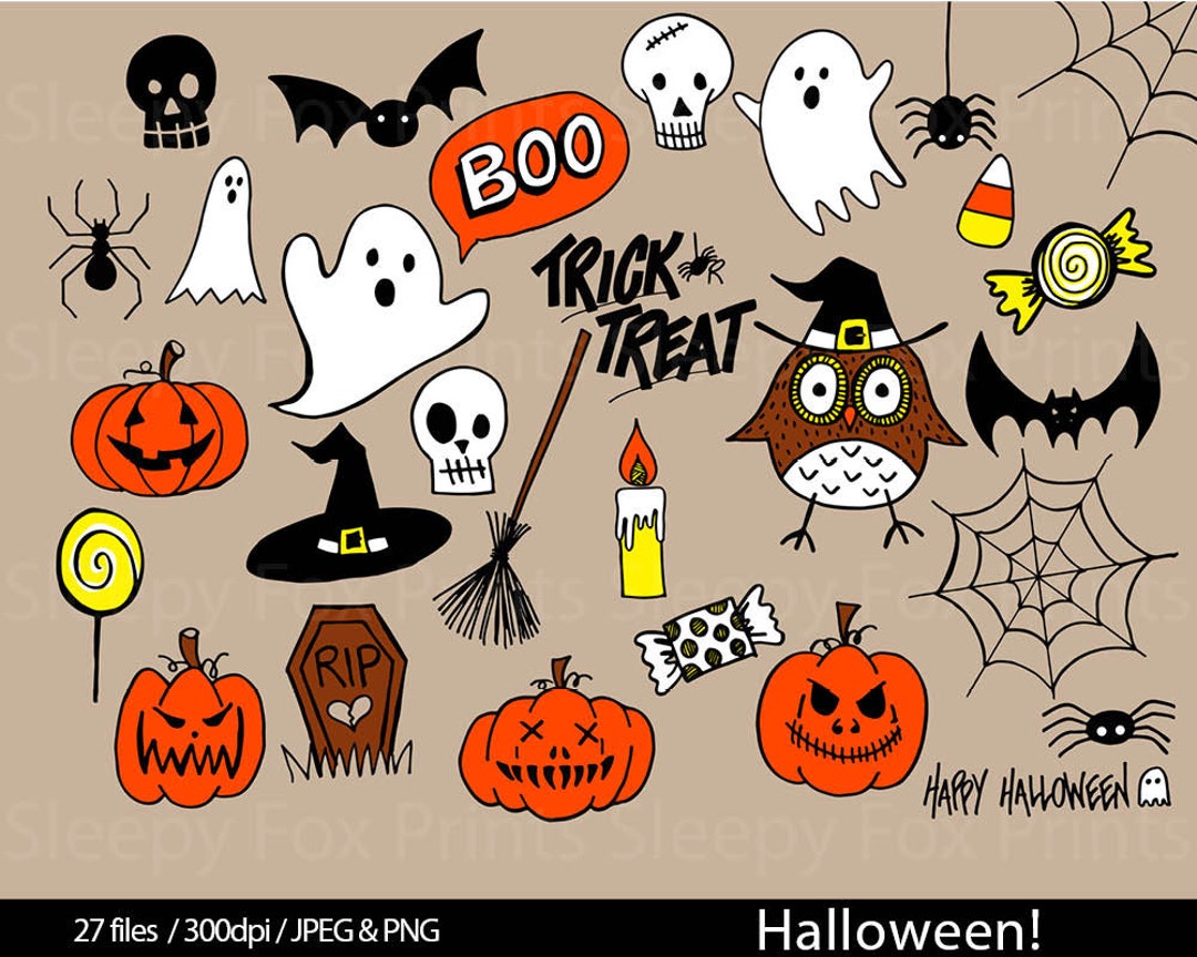 Halloween Clip Art, Clipart,halloween, Ghosts, Spider Web, Candy ...