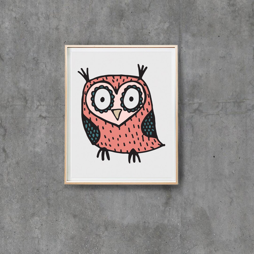 Owl Prints, Digital Prints, Hand Drawn Prints, Instant Download ...