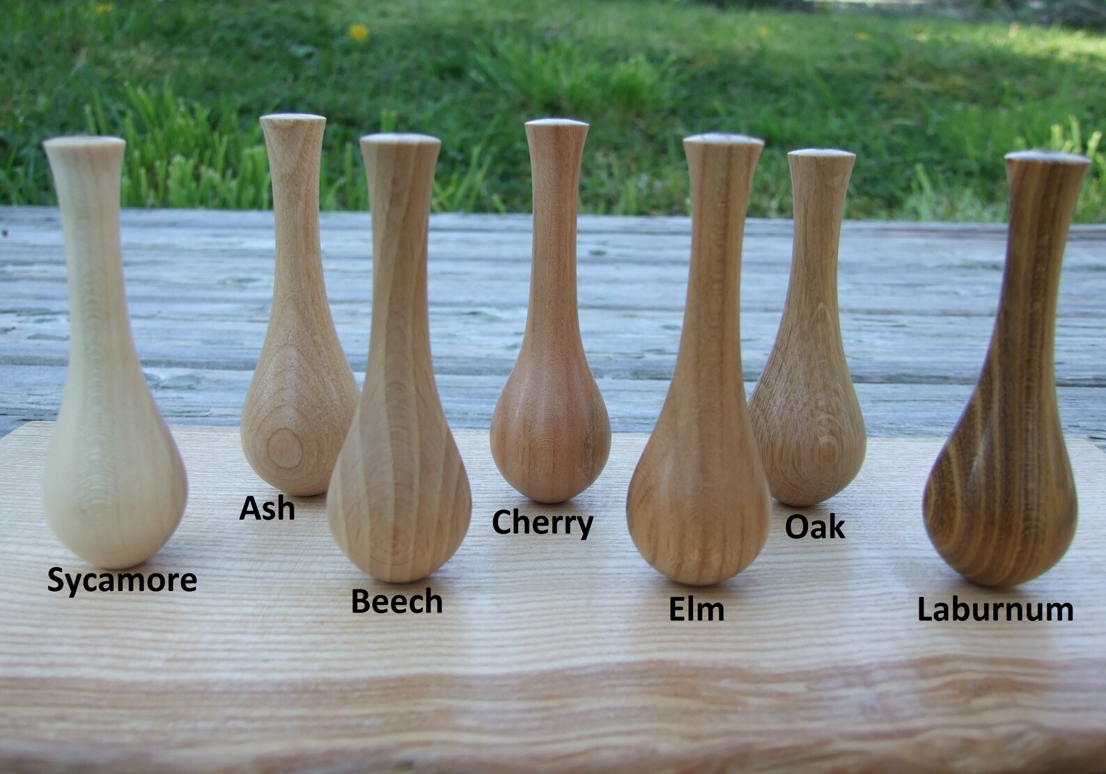 Wooden Light Pulls - "baluster" - Sycamore, Ash, Beech, Cherry, Elm ...