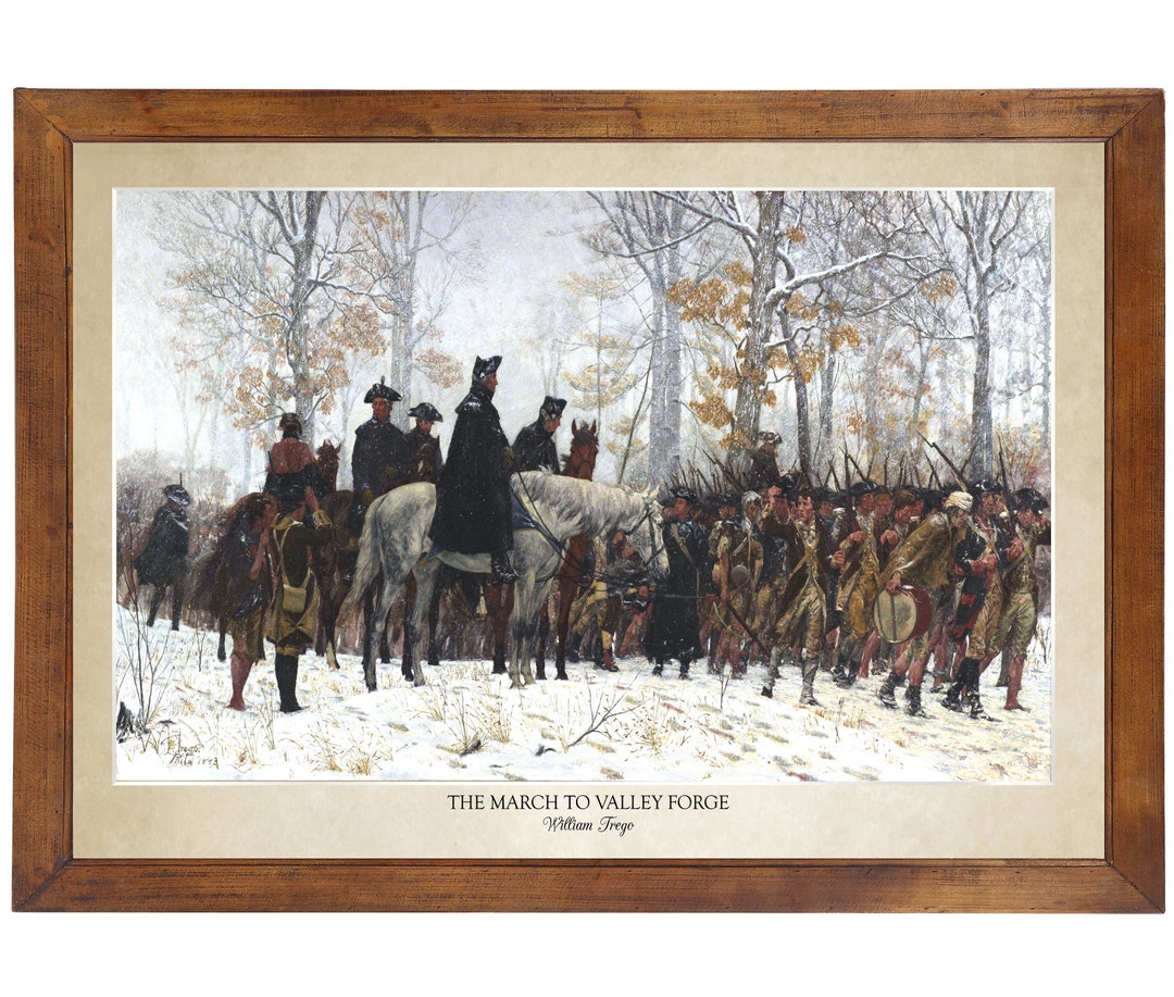 The March to Valley Forge, William Trego; 24x36 Inch Print Reproduced ...