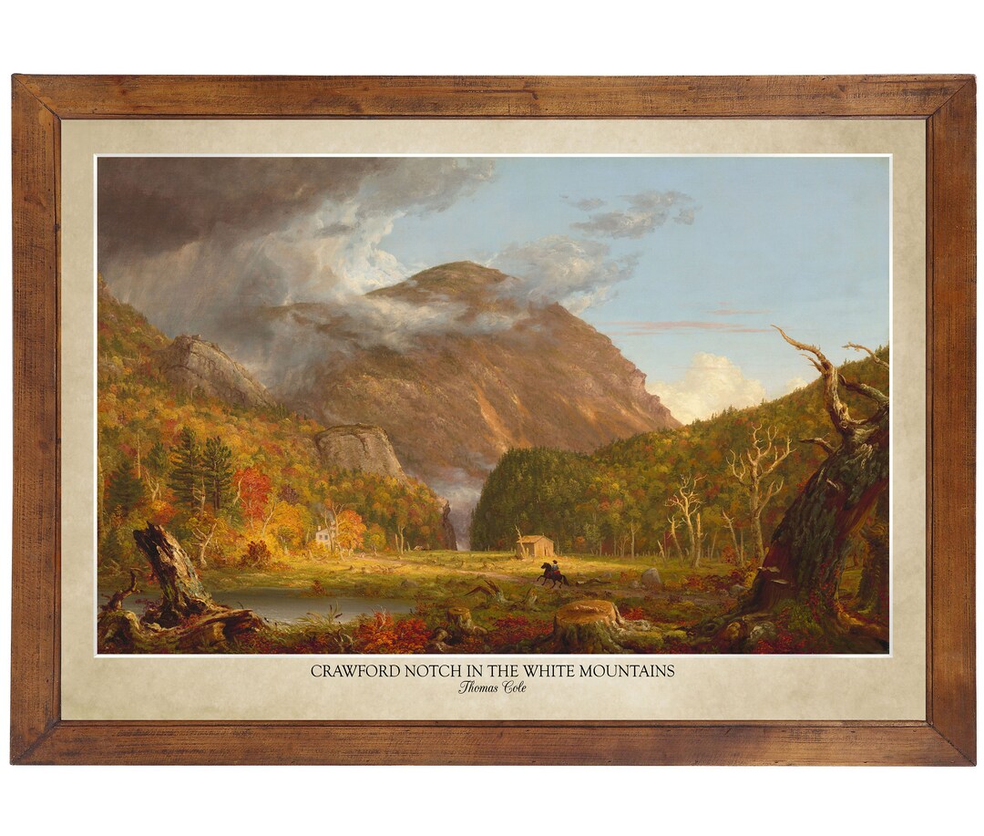 Crawford Notch in the White Mountains, Thomas Cole 1839; 24x36 Inch ...