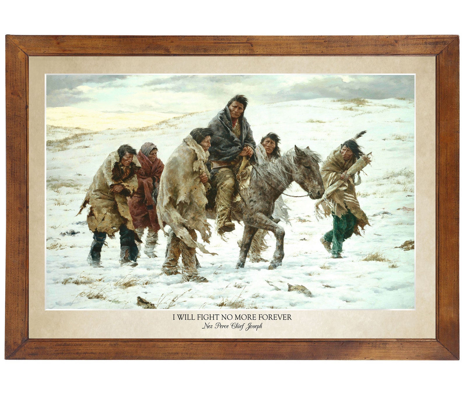I Will Fight No More Forever, Nez Perce Chief Joseph; 24x36 Inch Print ...