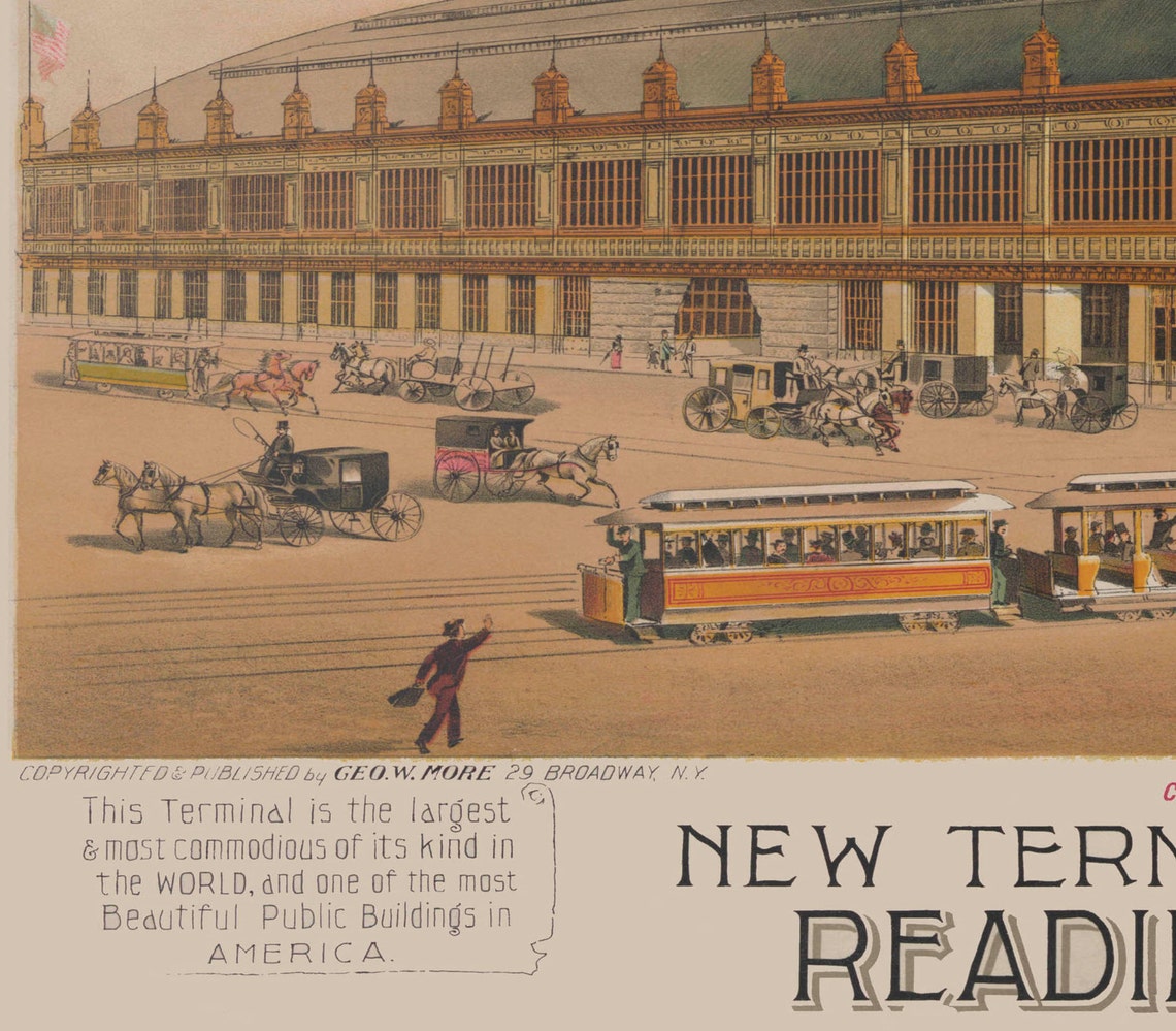 Terminal Depot Philadelphia PA 1893 24x36 Inch Print - Etsy